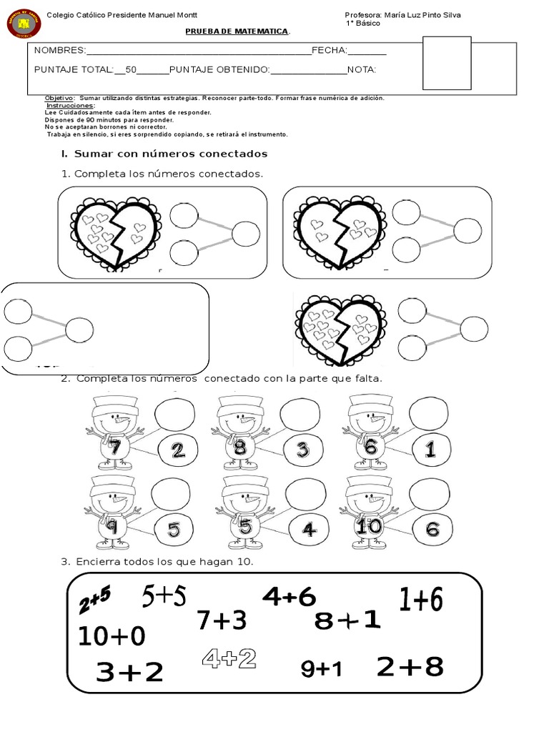 Actividades de Sumas para Primer Grado | PDF | Deportes | Ocio
