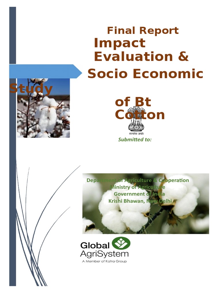 Final Report - BT Cotton | PDF | Cotton | Agronomy