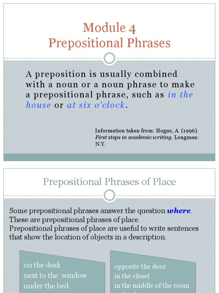 Prepositional Phrases | PDF