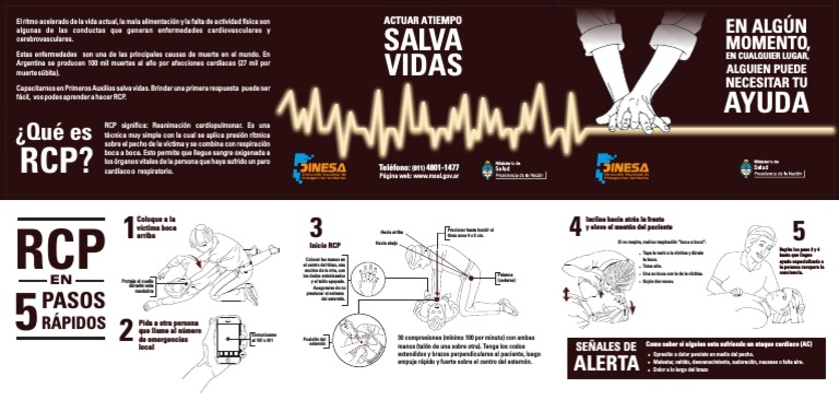 0000000189cnt Triptico RCP PDF | PDF | Reanimación cardiopulmonar | Medicina CLINICA