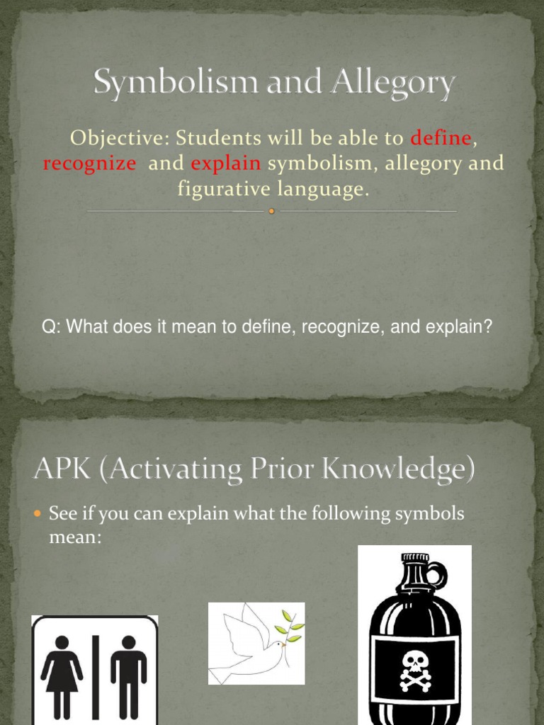 Symbolism and Allegory | PDF | Allegory | Symbols