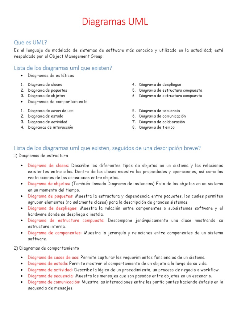 Diagramas UML | PDF | Lenguaje de modelado unificado | Caso de uso