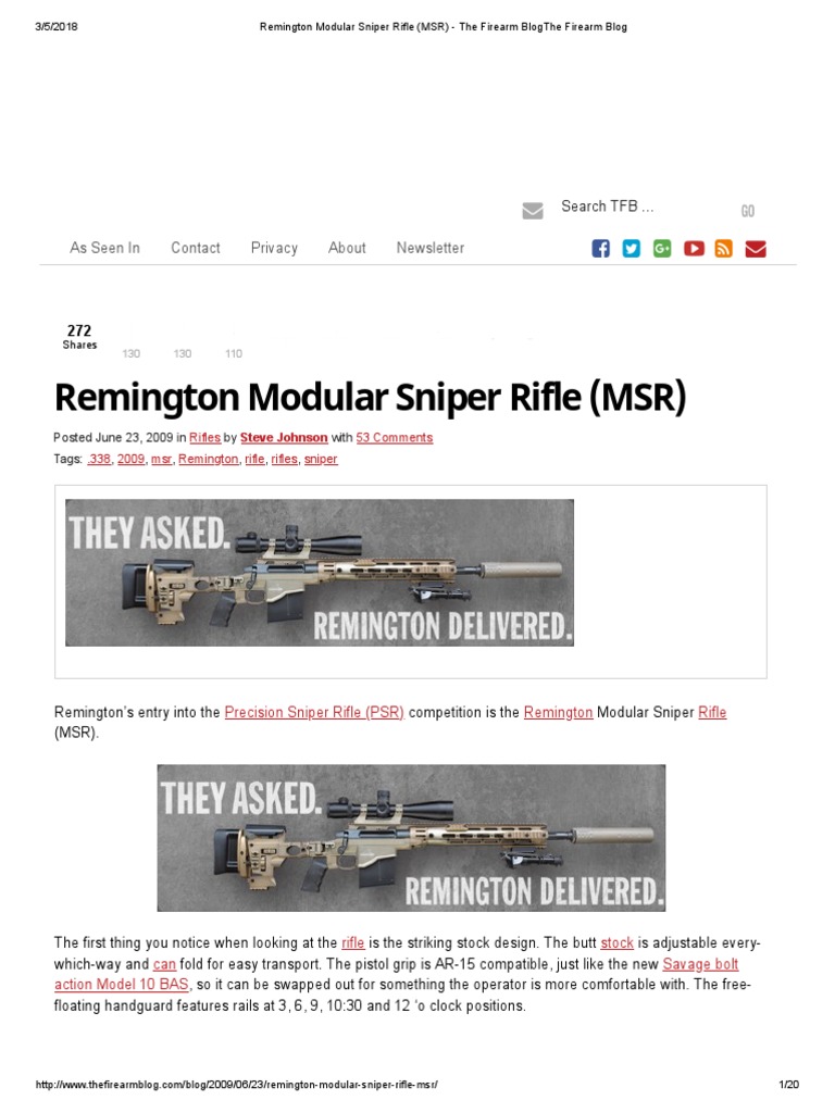 Remington Modular Sniper Rifle (MSR) - The Firearm BlogThe Firearm Blog ...