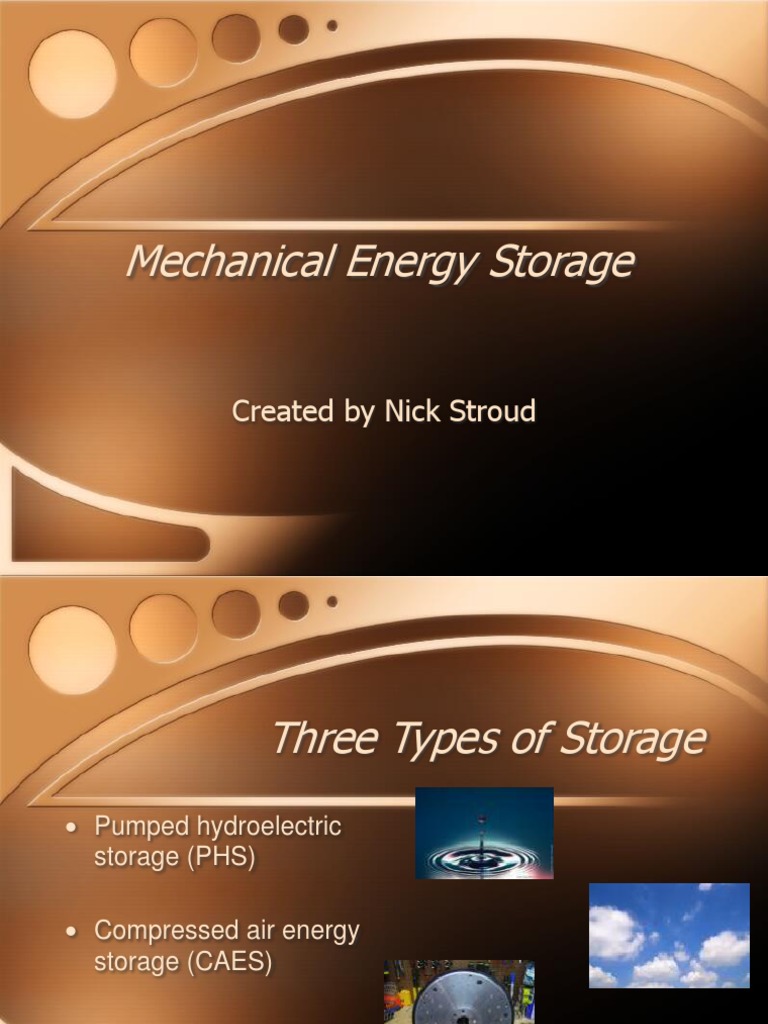 Mechanical Energy Storage Types | PDF | Energy Storage | Energy Technology