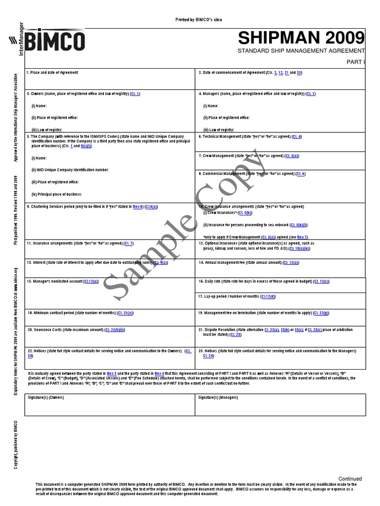 Sample Copy SHIPMAN 2009 | PDF | Insurance | Government