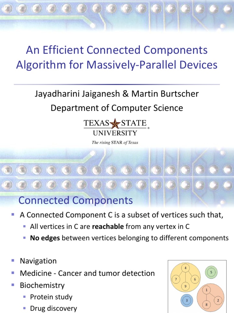 s7252 Jayadharini Jaiganesh Efficient Connected Components | PDF | Vertex (Graph Theory ...