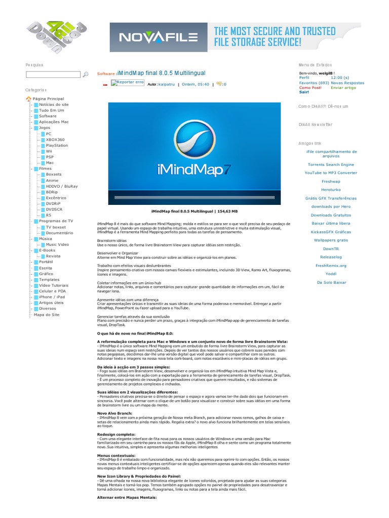 IMindMap Ultimate 8.0.5 Multiling - Mapa Mental | PDF | YouTube | Microsoft Windows
