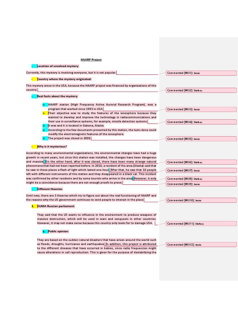 HAARP Project Location of Unsolved Mystery | PDF | Disaster And Accident | Disaster (General)