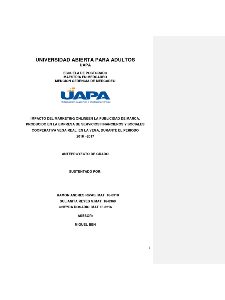 CORREGIDO ONEYDA 4 B Lincoln de Jesús Mosquea (Alexandra Rosario) - 1 | PDF | Publicidad digital ...
