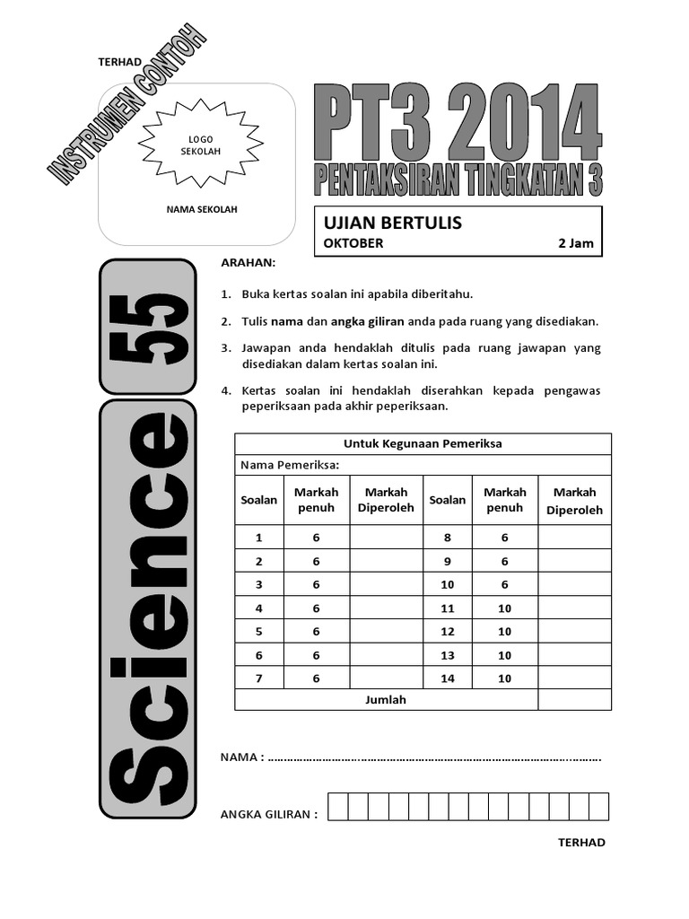 2014 PT3 55 Science PDF | PDF