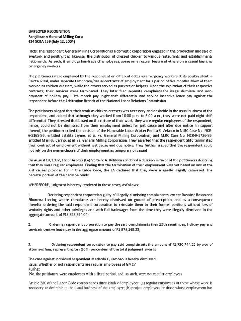 Employer Determination: Distinguishing Regular and Non-Regular ...