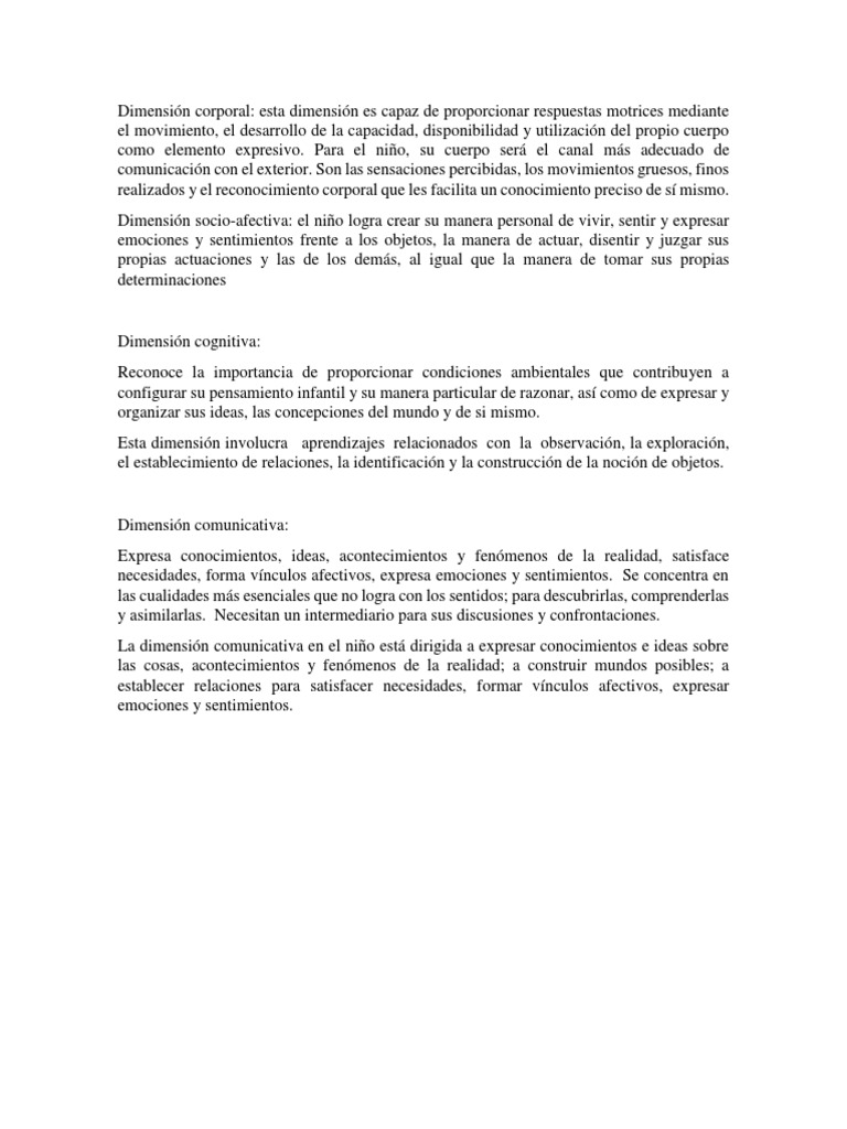Dimensión Corporal | PDF