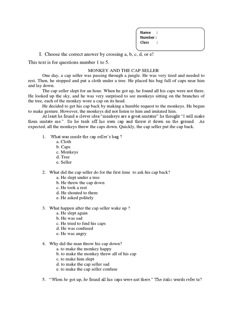 Soal Narrative Text | PDF | Chicken