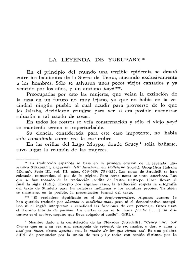 La leyenda de Yurupary: origen y mito | PDF | Traducciones | Mujer