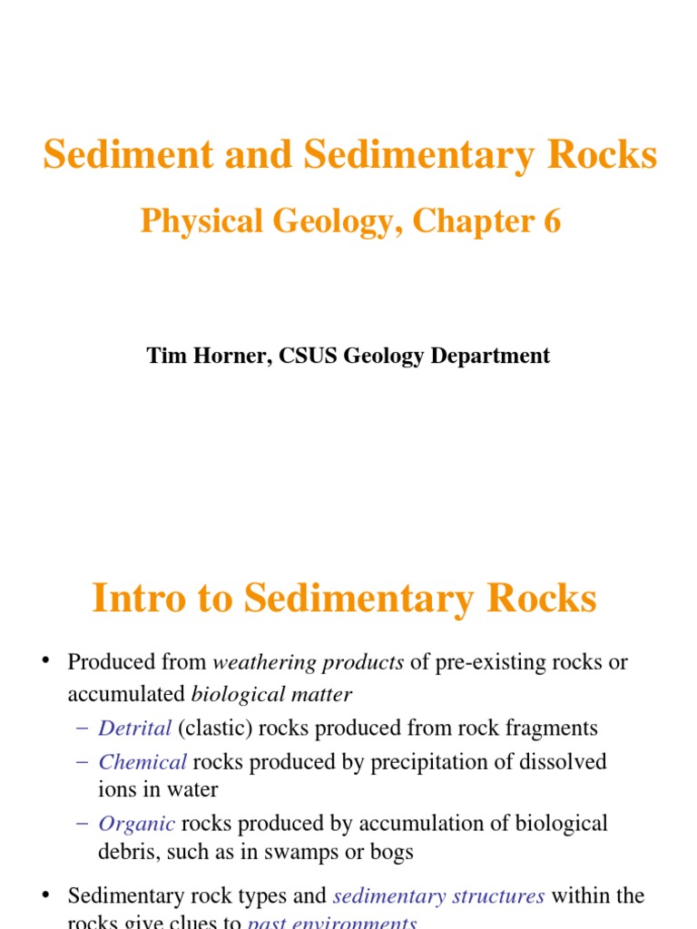 Chapter 6 Sedimentary Rocks | PDF | Sedimentary Rock | Clastic Rock