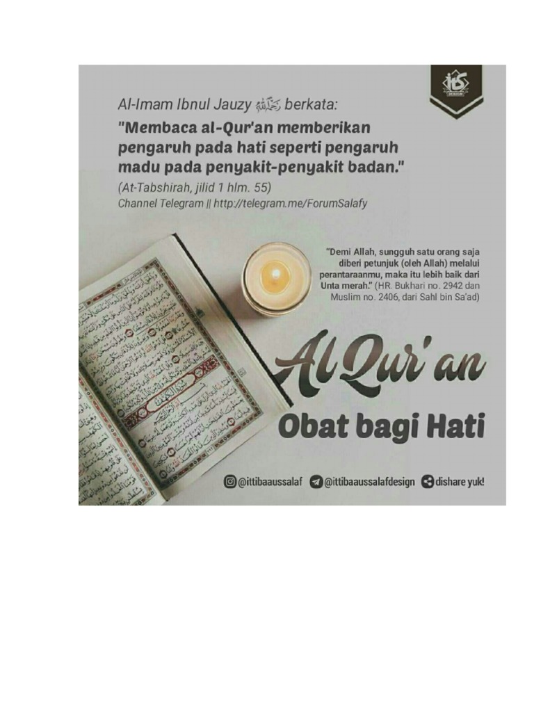 Al-Quran Obat Bagi Hati | PDF
