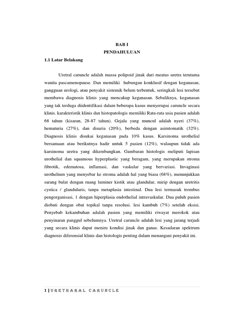 Urethral Caruncle | PDF | Ilmu Sosial | Sains & Matematika