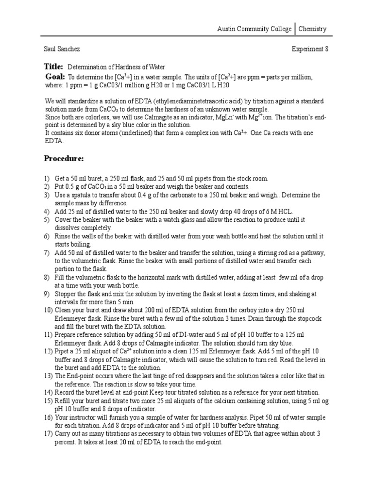 Pre-Lab 8 | PDF | Titration | Chemistry