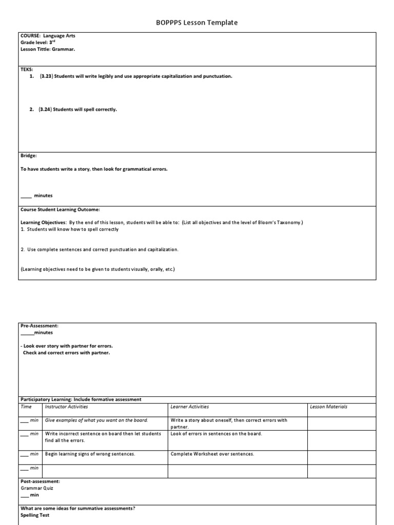 Boppps Template Final | PDF