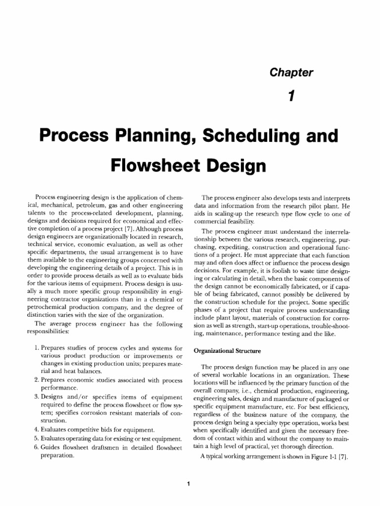 Chapter 1 - Process Planning, Scheduling and Flowsheet Design | PDF ...