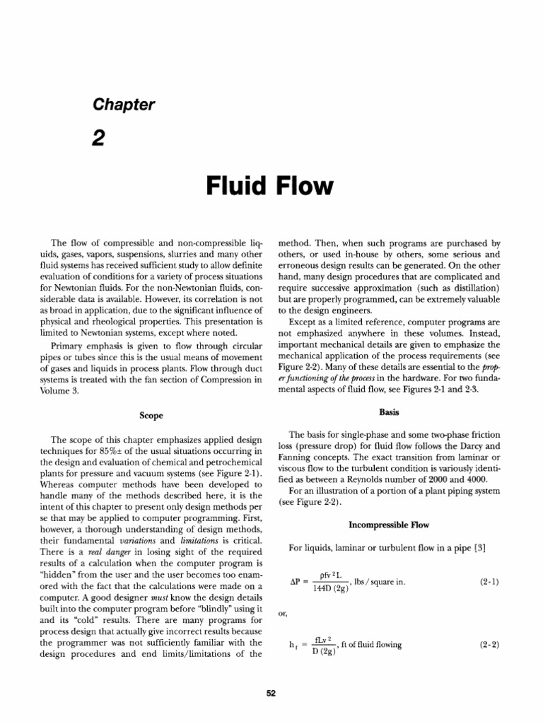 Chapter 2 - Fluid Flow | PDF | Pipe (Fluid Conveyance) | Pressure