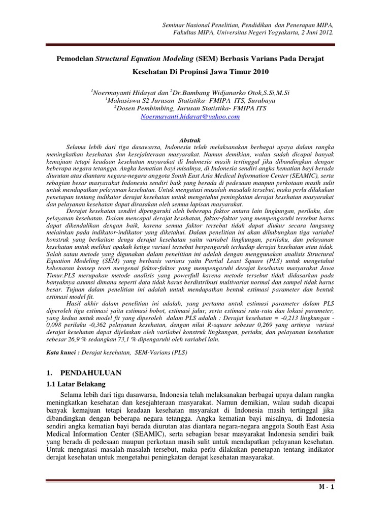 PLS Noermayanti Hidayat-Noermayanti.h - Pemodelan SEM-PLS | PDF | Sains ...