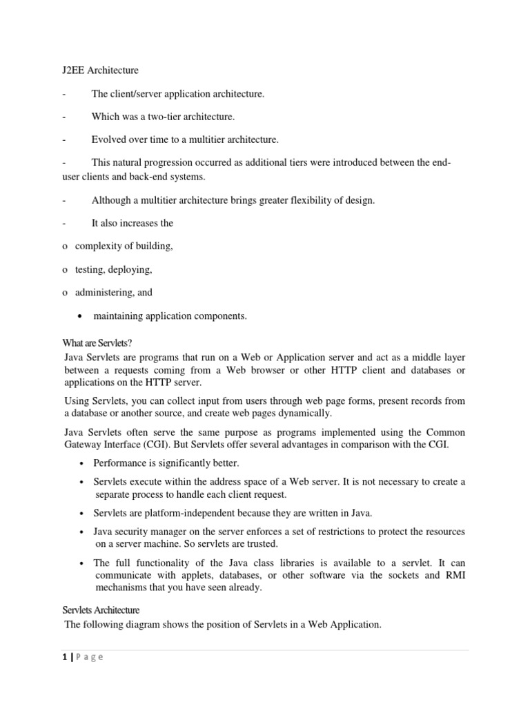 J2ee Architecture Download Free Pdf Java Servlet Java