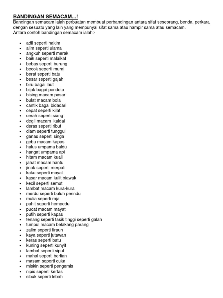 Bandingan Semacam | PDF