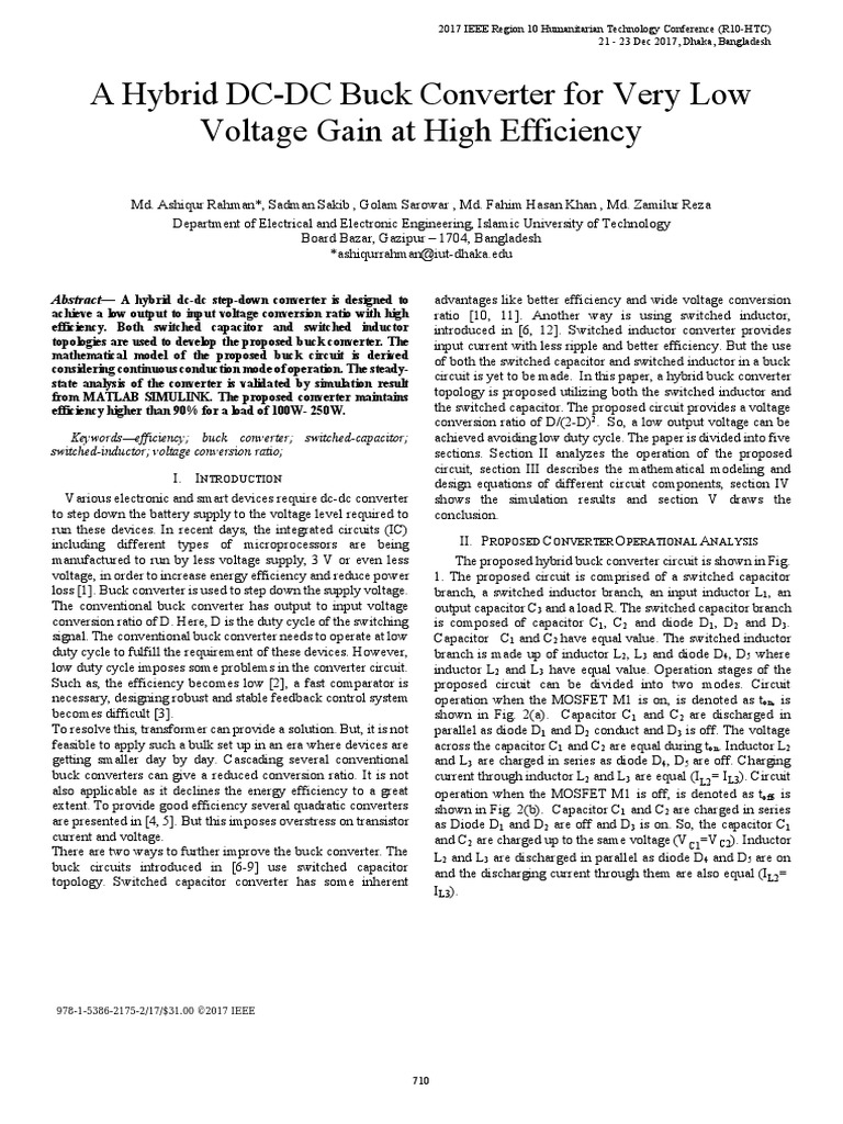 A Hybrid DC-DC Buck | PDF | Electricity | Power (Physics)
