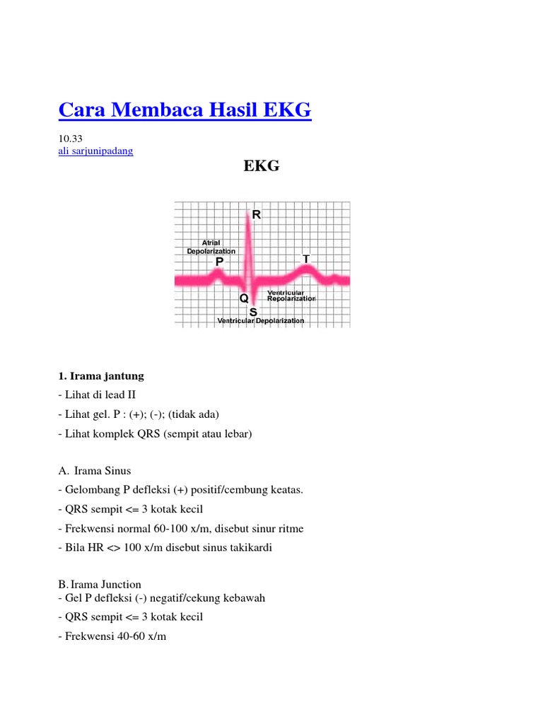 Cara Membaca Hasil EKG | PDF