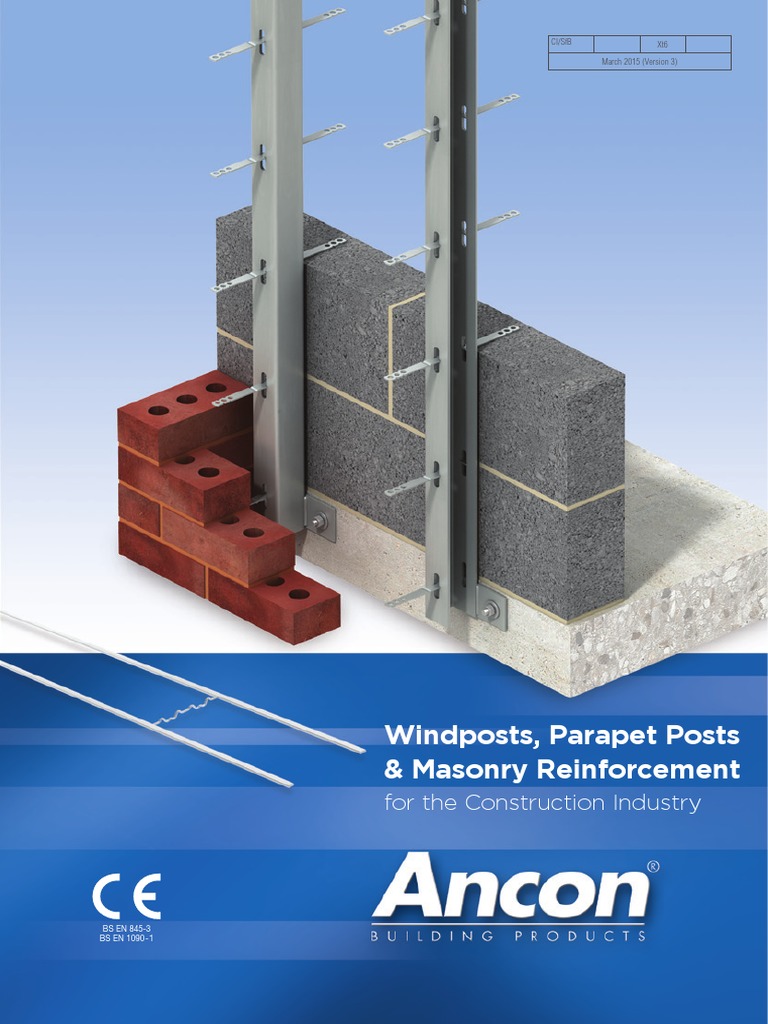 Masonry Reinforcement and Windposts March 2015 V3 | PDF | Masonry ...