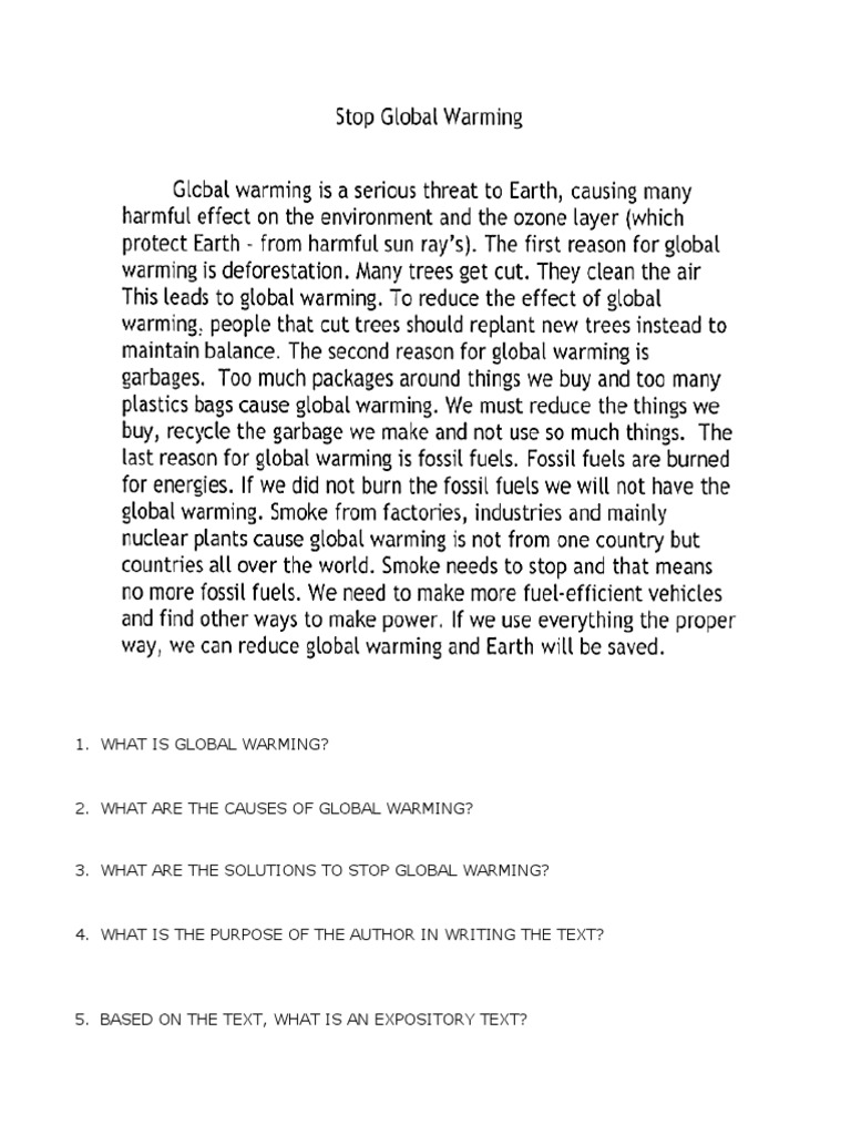 What Is Global Warming | PDF