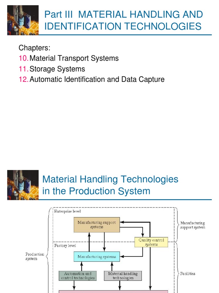 Part Iii Material Handling and Identification Technologies | PDF ...