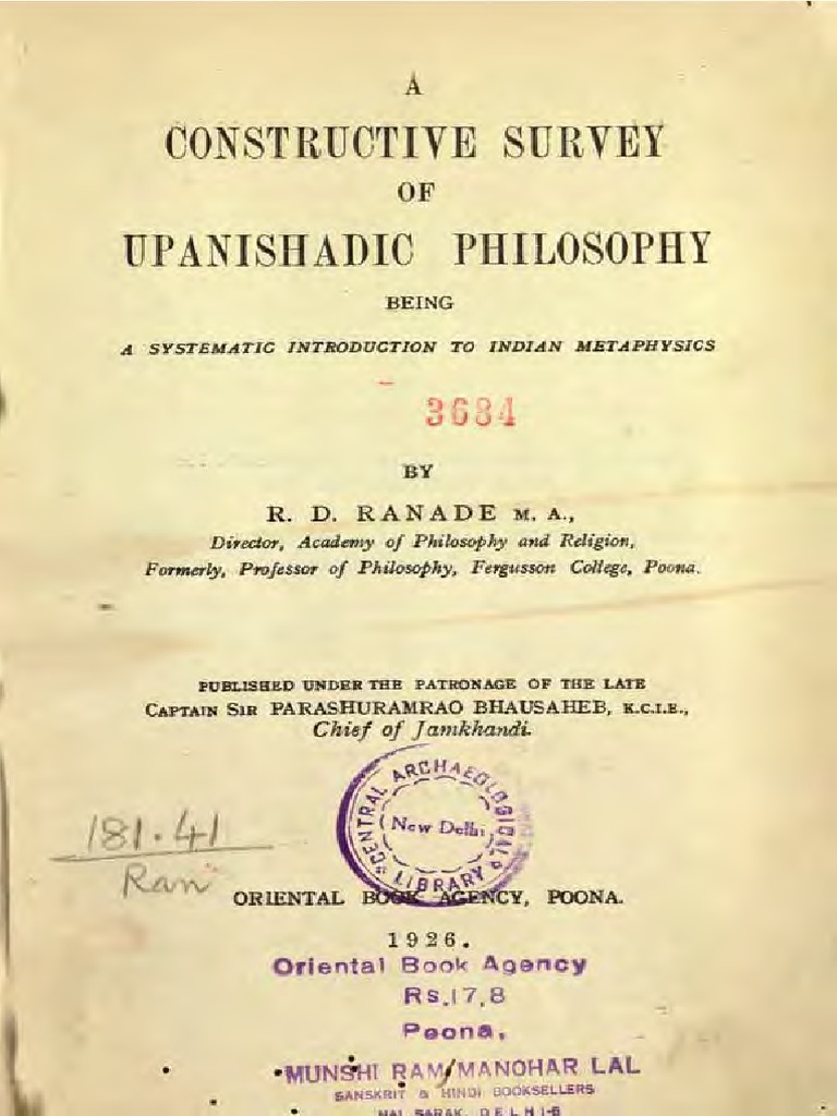 Upanishadic Philosophy Guide | PDF | Hindu Philosophy | Indian Philosophy