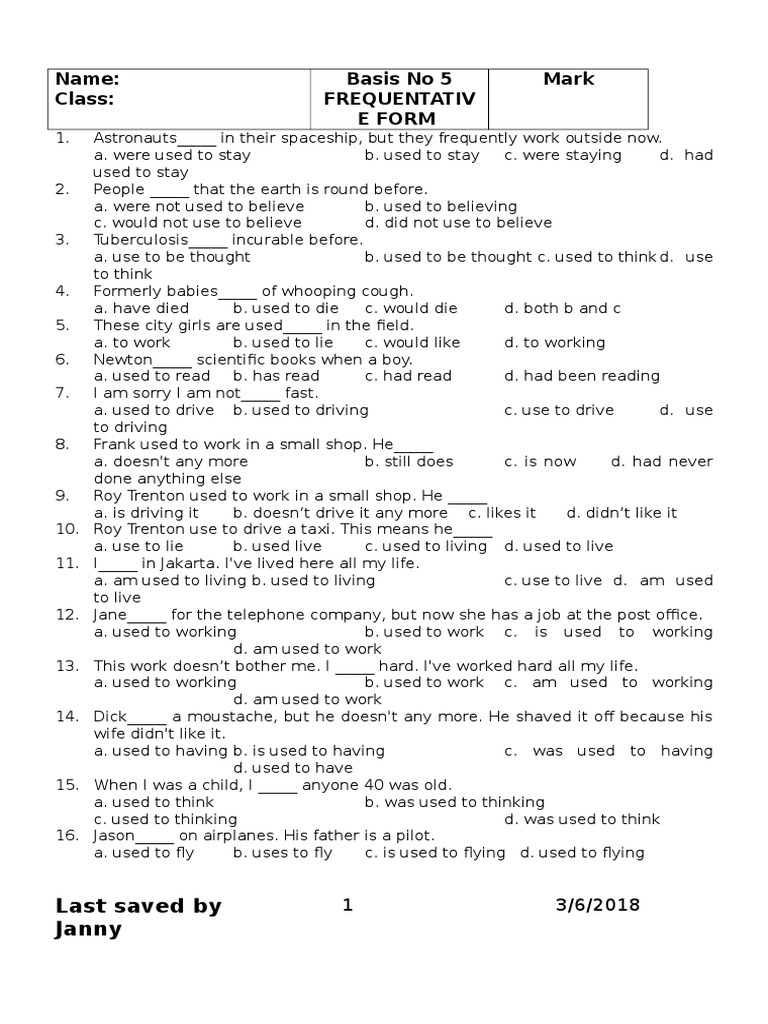 Frequentative Form | PDF