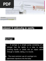 Parts of Syringe | PDF | Syringe | Injection (Medicine)