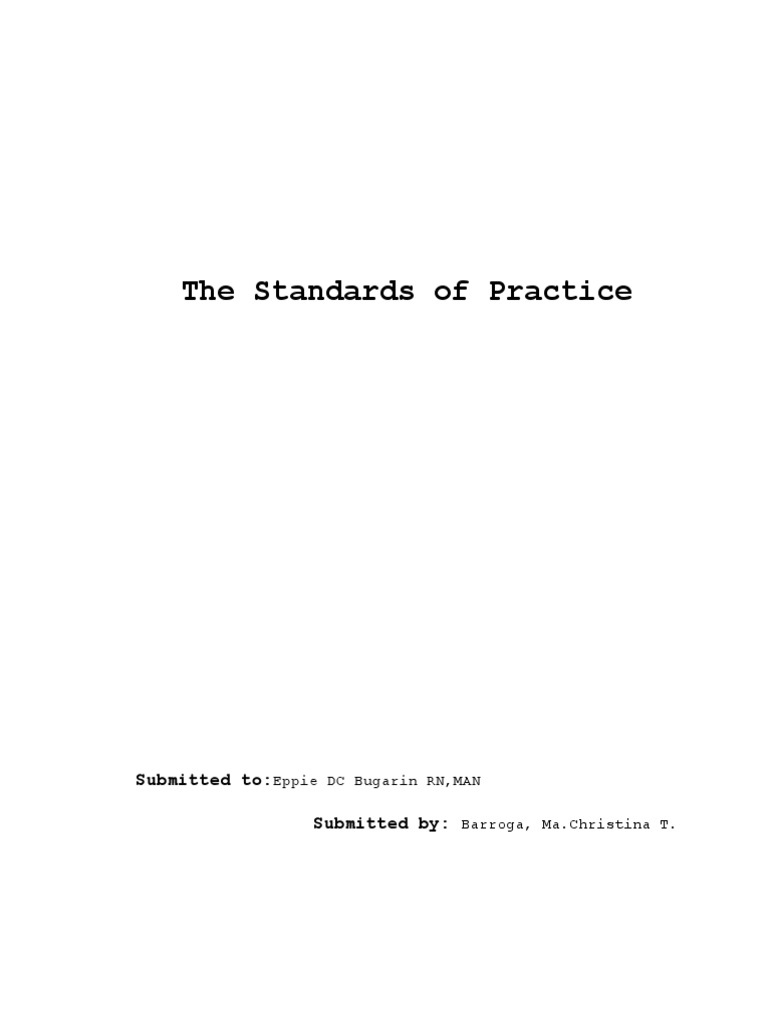 Nursing Process Standards of Practice | PDF | Nursing | Health Care