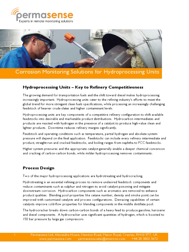 17-08-30 Corrosion Monitoring Solutions For Hydroprocessing Units | PDF ...