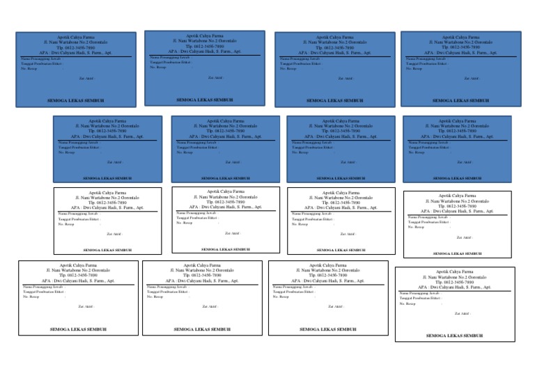 ETIKET BIRU DAN PUTIH