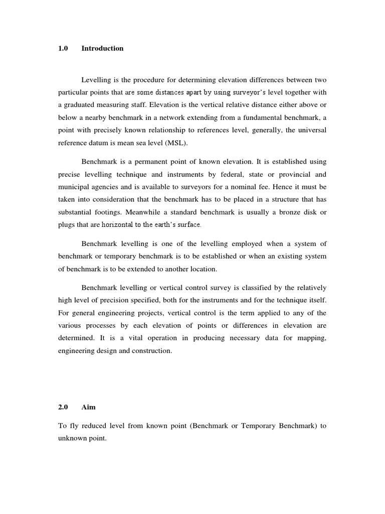 Report Leveling | PDF | Surveying | Scientific Observation