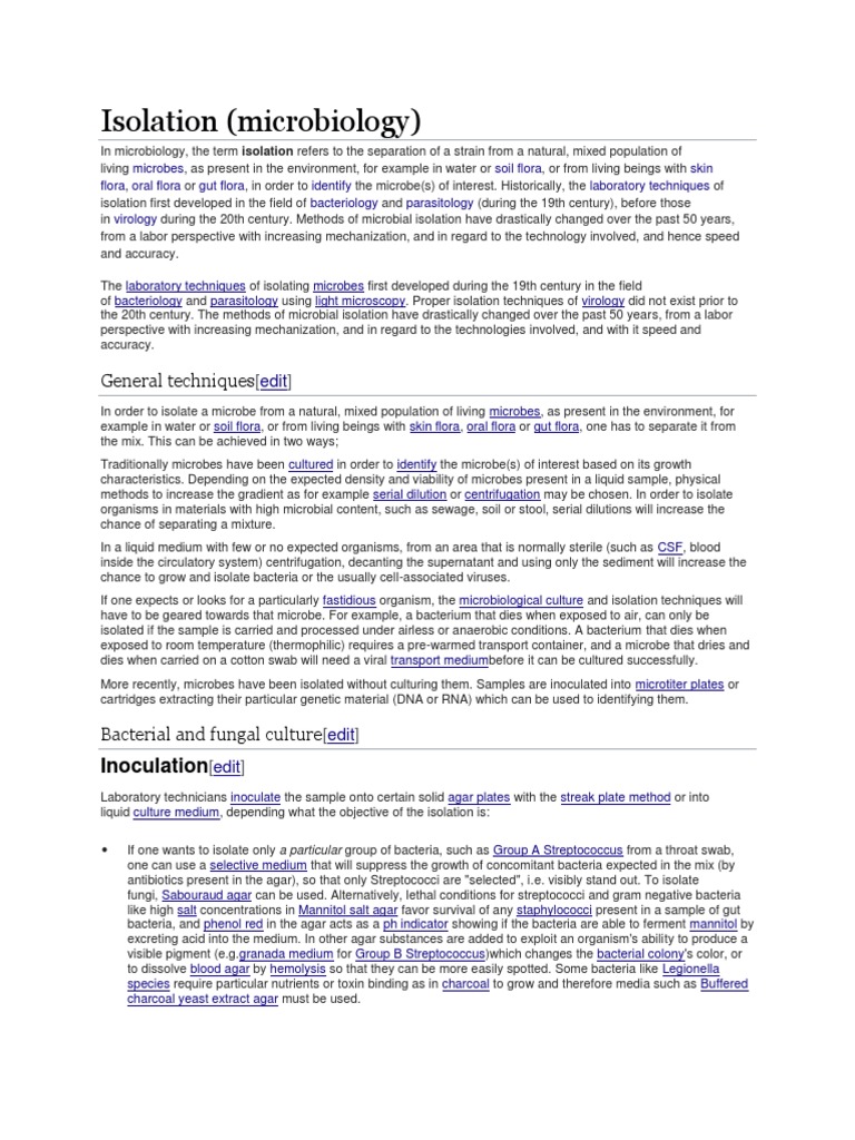 Isolation of Bacteria | PDF | Microbiology | Organisms