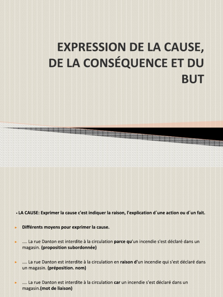 Conjonctions de cause en français | PDF | Clause | Morphologie linguistique