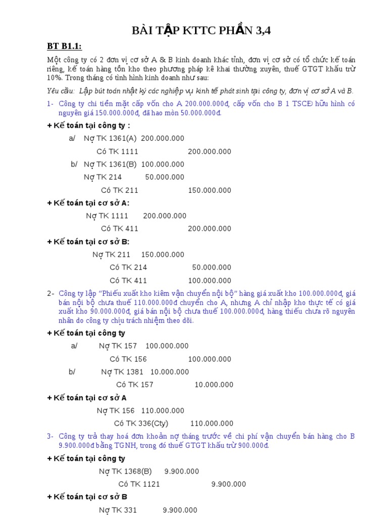 Bai Tap KTTC Phan 34 0001 1 | PDF