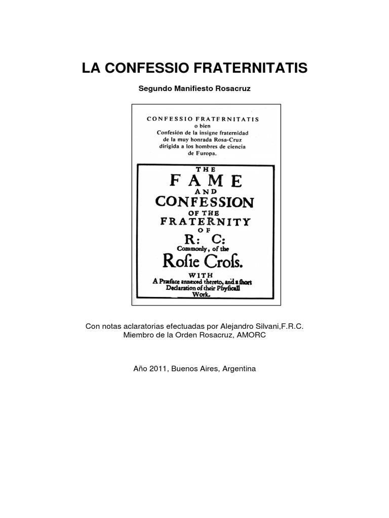 Fiducius La Confessio Fraternitatis Rosacruz | PDF | Rosacruces | Alquimia