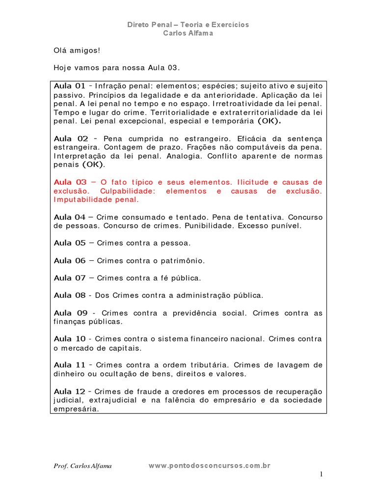 Elementos da Teoria do Crime e suas Espécies segundo a Doutrina ...