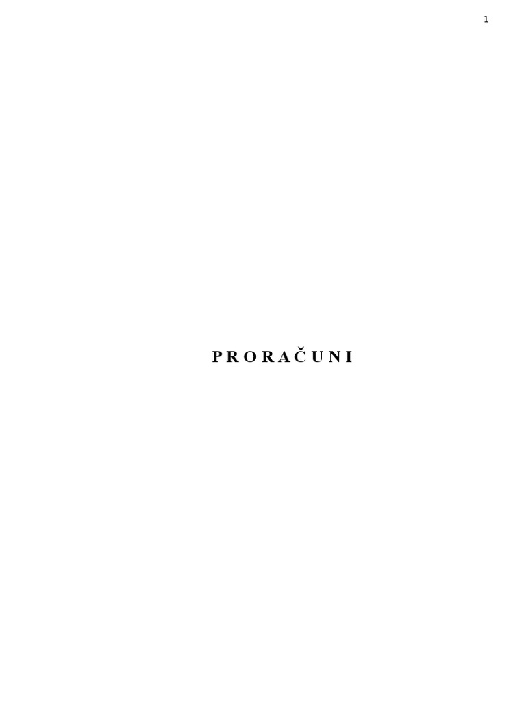 Proracun | PDF