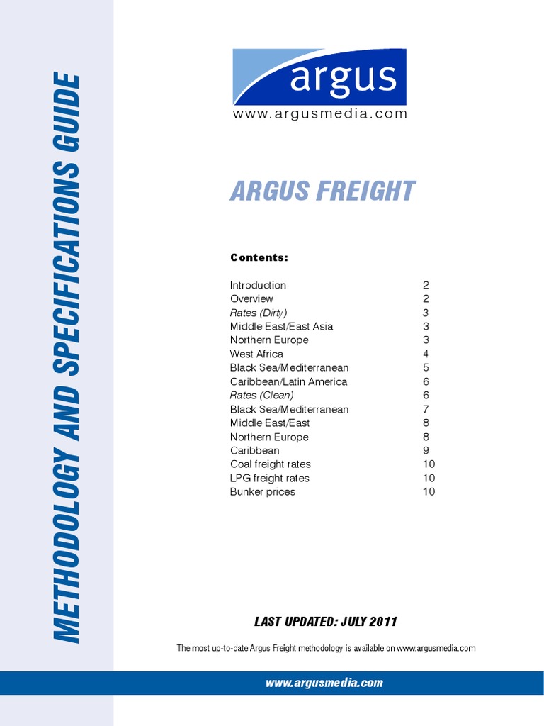 Argus Freight Methodology Overview | PDF | Baltic Sea | Oil Tanker