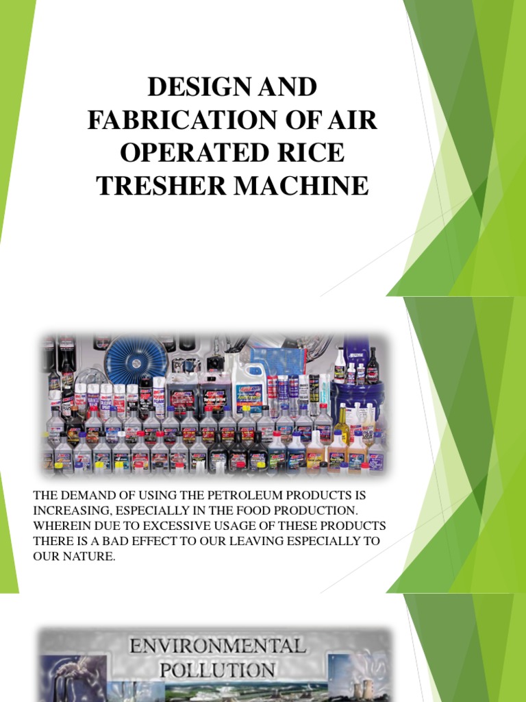 Design and Fabrication of Air Operated Rice Tresher Machine | PDF ...