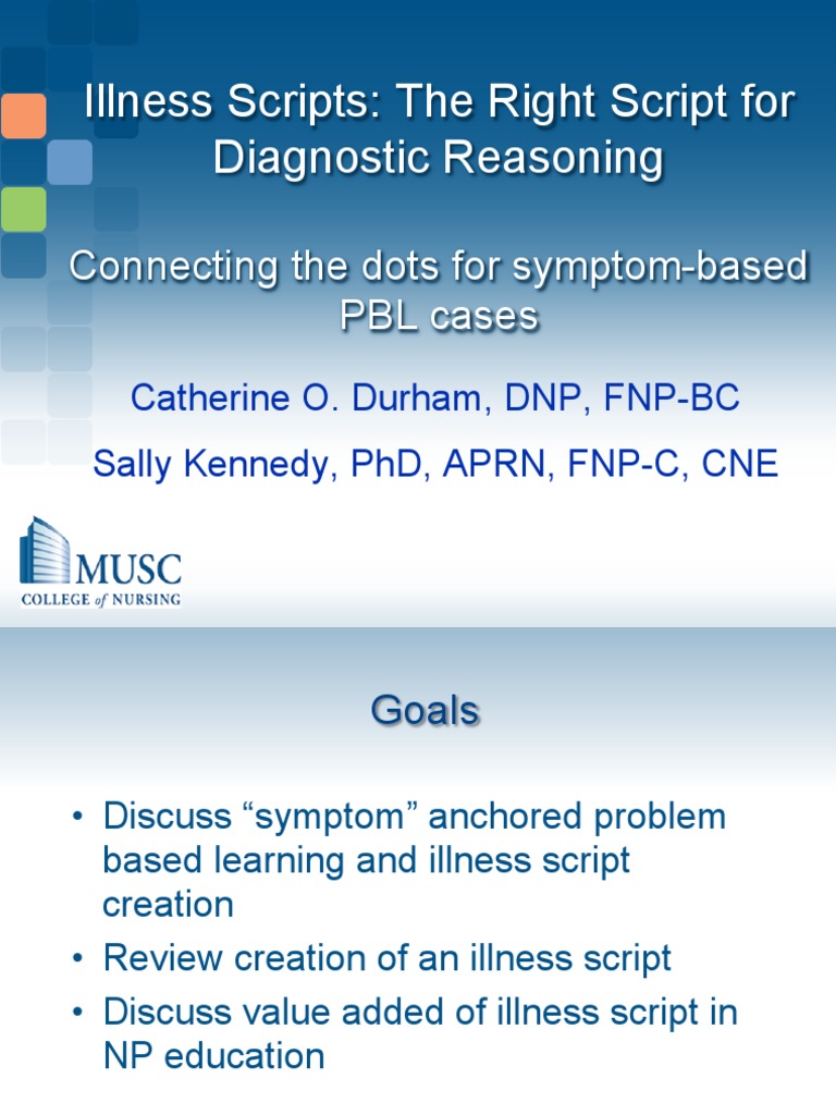 Illness Scripts - Right Script For Diagnostic Reasoning | PDF | Medical ...