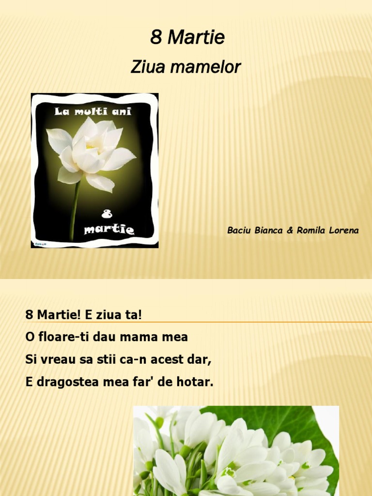 Proiect 8 Martie, Bianca & Lorena | PDF